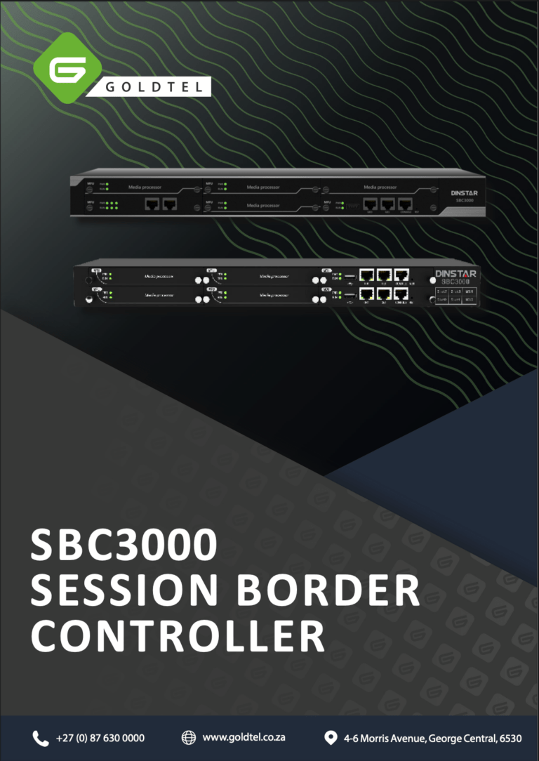 Dinstar SBC3000 Session Border Controller Datasheet V2 - Goldtel