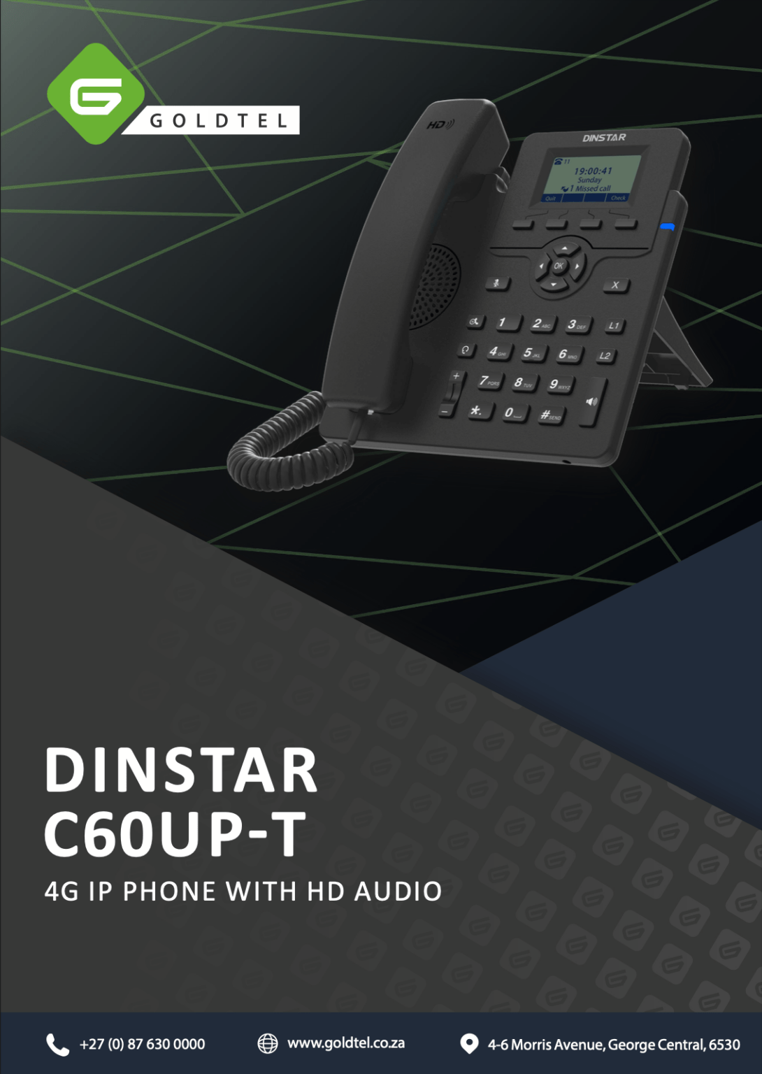 Dinstar C60UP-T IP Phone Datasheet V3 - Goldtel