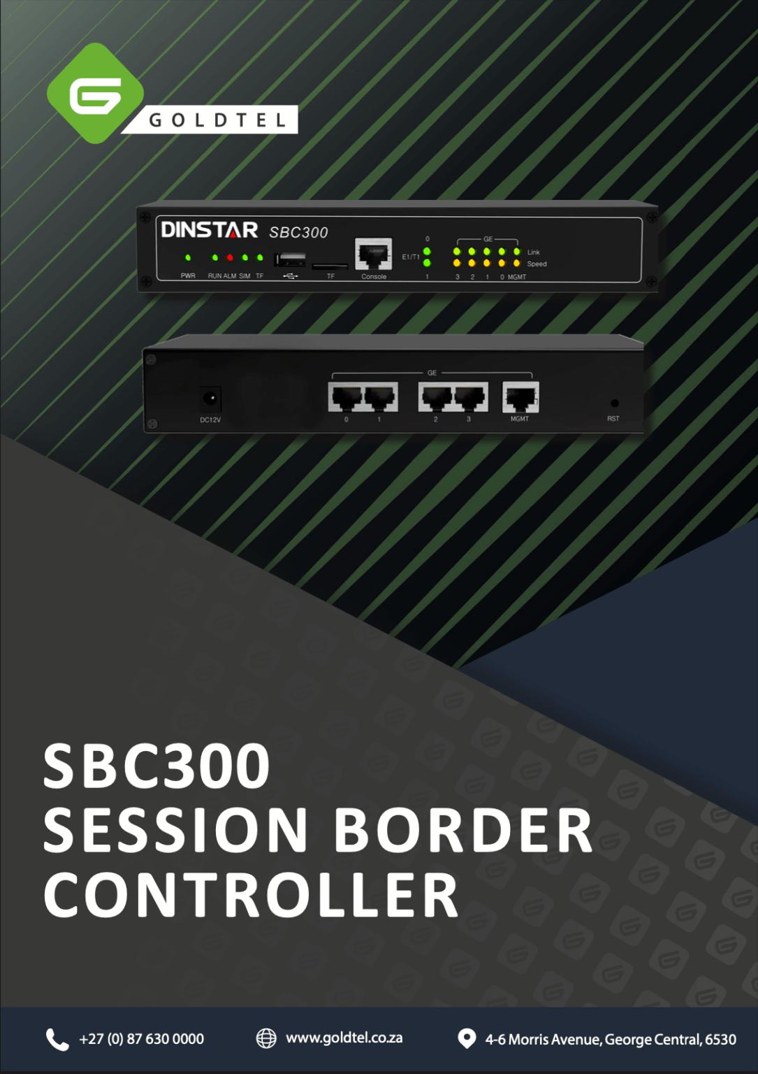 Dinstar SBC300 Session Border Controller Datasheet V2 - Goldtel